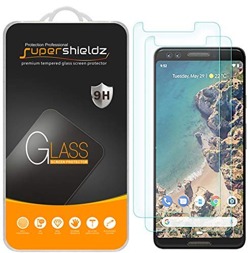 (2 Pack) Supershieldz Designed for Google (Pixel 3) Tempered Glass Screen Protector Anti Scratch, Bubble Free