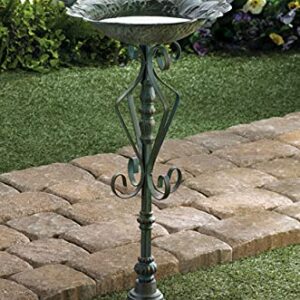 Songbird Valley Speckled Green Birdbath 13.75x13.75x26.75