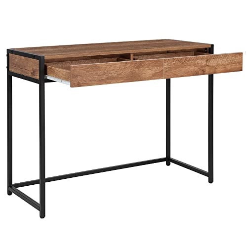 Flash Furniture NAN-JN-28102D-GG Rustic Wood Grain Finish Cumberland Collection Computer Desk, One Size