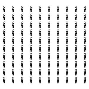 100 pcs black plastic swivel laundry hook/clips clothes pin display store fixture