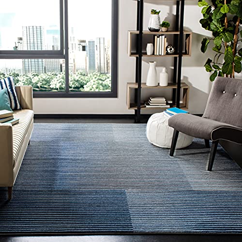 SAFAVIEH Galaxy Collection 5'3" x 7'6" Blue / Navy GAL115M Modern Non-Shedding Living Room Bedroom Dining Home Office Area Rug