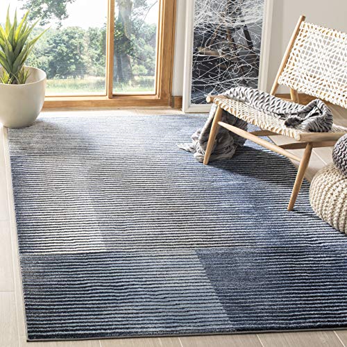 SAFAVIEH Galaxy Collection 5'3" x 7'6" Blue / Navy GAL115M Modern Non-Shedding Living Room Bedroom Dining Home Office Area Rug