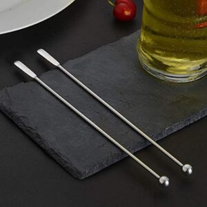 20 pcs Stainless Steel Coffee Beverage Stir Sticks Cocktail Stirrers Drink Swizzle Stick 7.4" Swizzle Stick Picks Tools