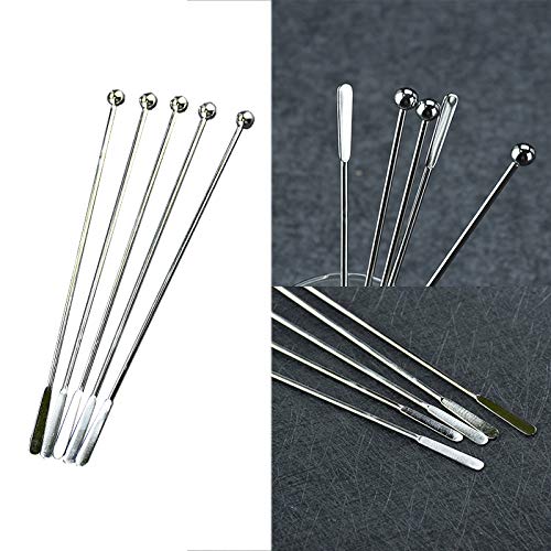 20 pcs Stainless Steel Coffee Beverage Stir Sticks Cocktail Stirrers Drink Swizzle Stick 7.4" Swizzle Stick Picks Tools