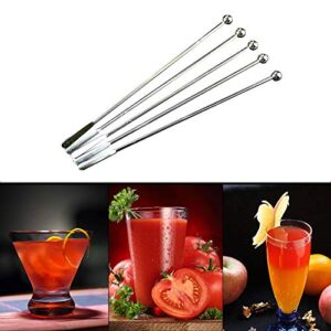 20 pcs Stainless Steel Coffee Beverage Stir Sticks Cocktail Stirrers Drink Swizzle Stick 7.4" Swizzle Stick Picks Tools