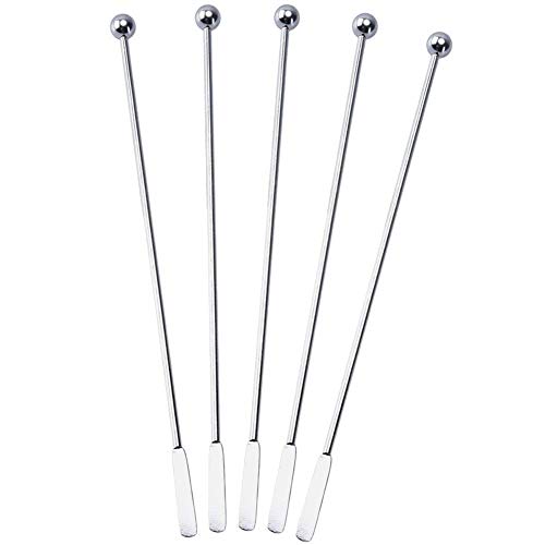 20 pcs Stainless Steel Coffee Beverage Stir Sticks Cocktail Stirrers Drink Swizzle Stick 7.4" Swizzle Stick Picks Tools