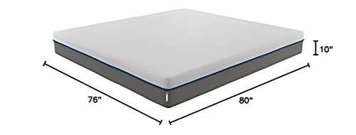 Signature Sleep Flex 10" Charcoal Gel Memory Foam Mattress - King