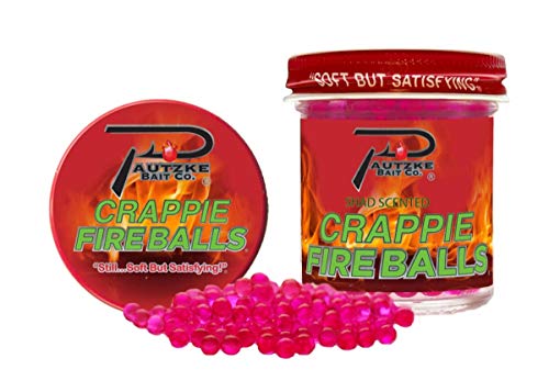 Pautzke Crappie Fire Balls, Pink Shad, Maximize Your Fishing Success - Vibrant Colors, Long Lasting Scent, Made with Pure Salmon Egg Juice, 1.35 oz.