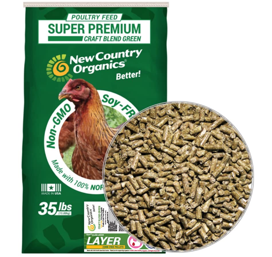 New Country Organics Soy-Free Corn-Free Layer Pellets, 35 lbs