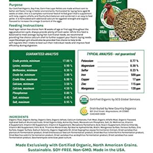 New Country Organics Soy-Free Corn-Free Layer Pellets, 35 lbs