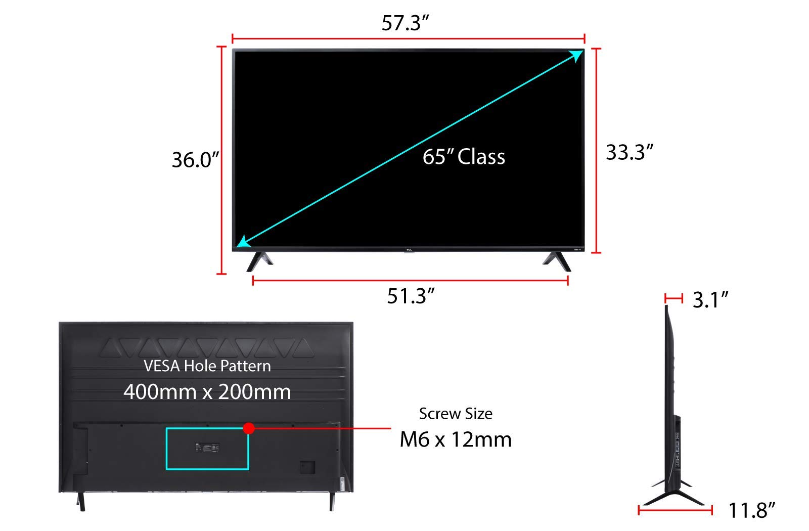 TCL 65S425 65 Inch 4K UHD HDR Smart Roku TV (2019)