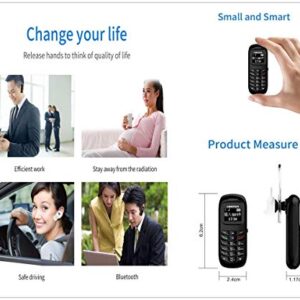 Sudroid Mini Small Mobil Cell Phone L8star BM70 Bluetooth Handset 0.66 inch Unlocked Bluetooth Earphone Dialer Support SIM Card(Black)