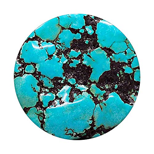 Turquoise Marble Stone Slab Print Southern Glam Phone Grip PopSockets PopGrip: Swappable Grip for Phones & Tablets