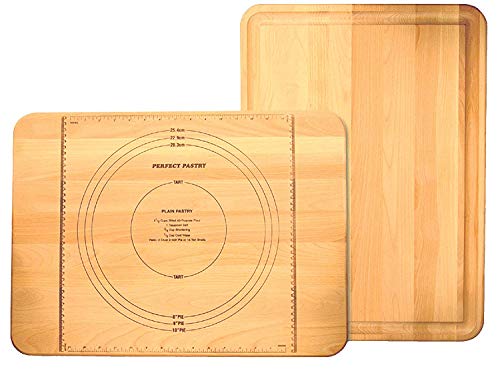 Catskill Craftsmen 22-Inch Perfect Pastry Rounded Corners and Reverse Groove Cutting Board, One Size, Wood