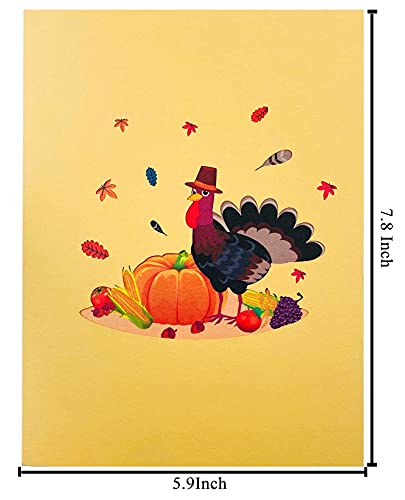 Thanksgiving Cards,3D Pop Up Thanksgiving Greeting Cards best Happy thanksgiving cards for kids with Envelope 1 Pack