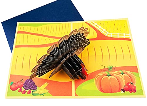 Thanksgiving Cards,3D Pop Up Thanksgiving Greeting Cards best Happy thanksgiving cards for kids with Envelope 1 Pack