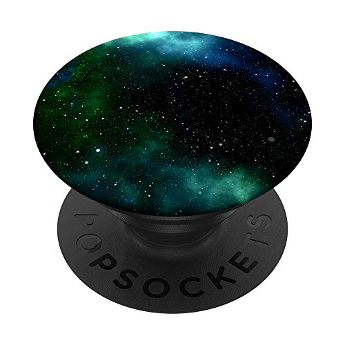 Cool Boys Galaxy Black White Blue Teal Green Nebula Designs PopSockets PopGrip: Swappable Grip for Phones & Tablets