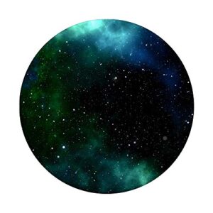 Cool Boys Galaxy Black White Blue Teal Green Nebula Designs PopSockets PopGrip: Swappable Grip for Phones & Tablets