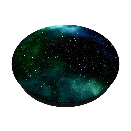 Cool Boys Galaxy Black White Blue Teal Green Nebula Designs PopSockets PopGrip: Swappable Grip for Phones & Tablets