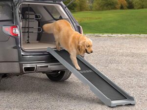 weathertech petramp, folding dog ramp for large dogs to 300 pounds, traction grip ramps universal for car, suv, truck