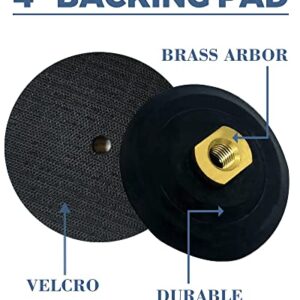 Rubber Backing Pad Black Rigid Backer Pads for Diamond Polishing Pads 5/8”-11 Hook and Loop Backing Pad (4 inch)