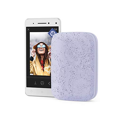 HP Sprocket Portable 2x3" Instant Photo Printer (Lilac) Print Pictures on Zink Sticky-Backed Paper from your iOS & Android Device.