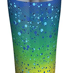 Tervis Mahi Pattern Insulated, 20 oz Stainless Tumbler, Clear and Black Slider Lid