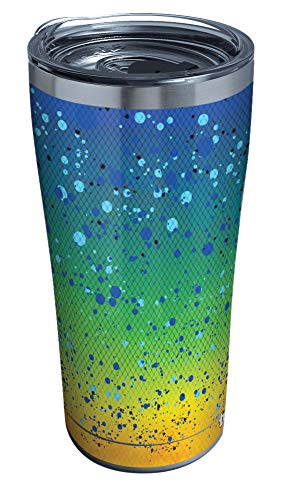 Tervis Mahi Pattern Insulated, 20 oz Stainless Tumbler, Clear and Black Slider Lid