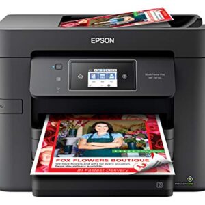 Epson WorkForce Pro WF-3730 All-in-One Wireless Color Printer with Copier, Scanner, Fax and Wi-Fi Direct,Black,10-1/2 x 7-1/2 x 6-1/2 in