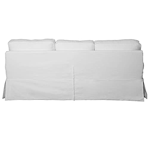 Sunset Trading Horizon Slipcovered Chaise in Warm White Sleeper Sofa, Small,