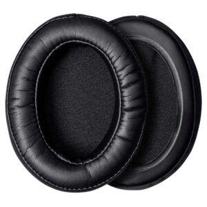 Monoprice Memory Foam Protein Leather Earpads (Pair) - Black, Maximize Comfort for Headphones