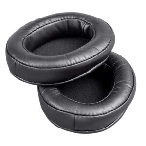 Monoprice Memory Foam Protein Leather Earpads (Pair) - Black, Maximize Comfort for Headphones