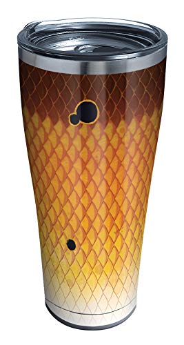 Tervis 1311154 Redfish Pattern Stainless Steel Insulated Tumbler with Clear and Black Hammer Lid, 30oz, Silver