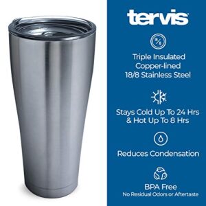 Tervis 1311154 Redfish Pattern Stainless Steel Insulated Tumbler with Clear and Black Hammer Lid, 30oz, Silver