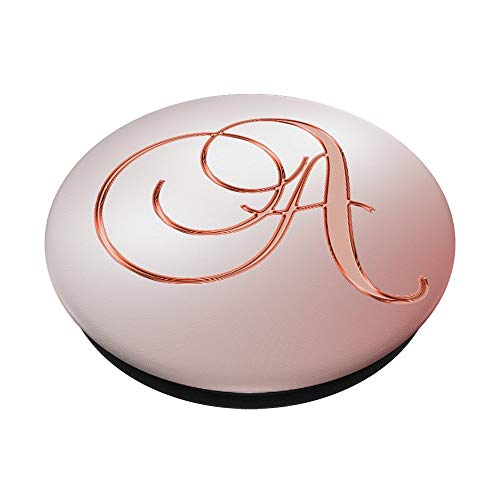 A Pink Pearl White Grey Initial Monogram Capital Letter Name PopSockets PopGrip: Swappable Grip for Phones & Tablets