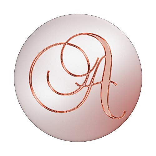 A Pink Pearl White Grey Initial Monogram Capital Letter Name PopSockets PopGrip: Swappable Grip for Phones & Tablets