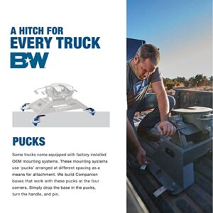 B&W Trailer Hitches 25K Companion Fifth Wheel Hitch - Compatible with Ford Puck System - RVK3305