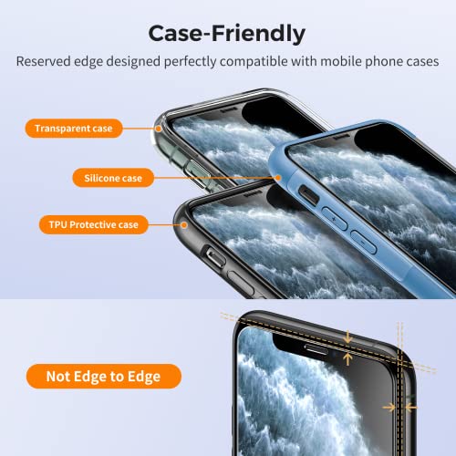 UNBREAKcable Screen Protector for iPhone 11 Pro Max / iPhone XS Max 6.5'', Double Shatterproof Tempered Glass [2-Pack] [Easy Installation Frame] [99.99% HD Clear] [9H Hardness] [Bubble Free] [Case Friendly] [Full Coverage]