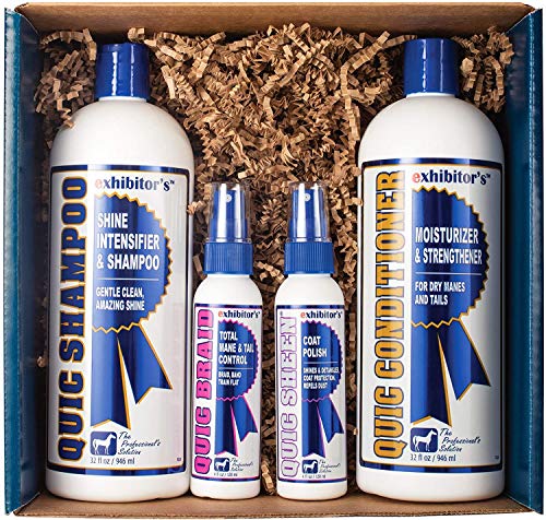 exhibitor's Quic Shampoo and Conditioner 64 Oz with Free Quic Braid and Quic Sheen Detangler