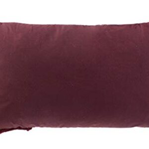 Fennco Styles Stylish Fringe Tassels Decorative Cotton Throw Pillow (Burgundy, 12"x20" Case Only)