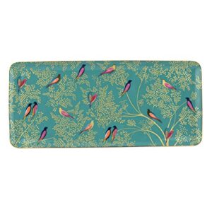 portmeirion home & gifts sandwich tray-green single, turquoise