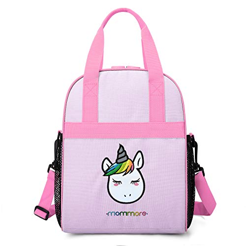 mommore Lunch Box Portable Unicorn Lunch Bag Insulated Lunch Tote Bag, Purple