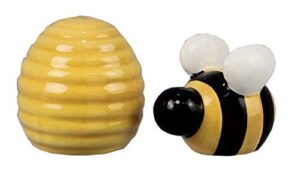 youngs inc ceramic bee salt & pepper set, multi