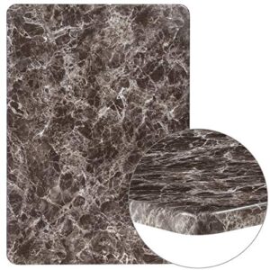 Flash Furniture 30" x 42" Rectangular Gray Marble Laminate Table Top