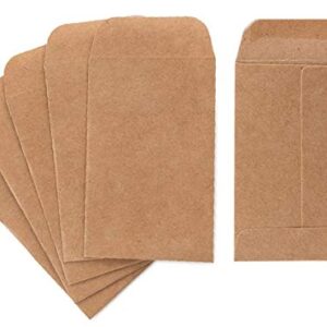 Coin And Small Parts Envelopes 500 Pack 2.25"x 3.5" With Gummed Flap For Homes And Office Use (500 Pack)