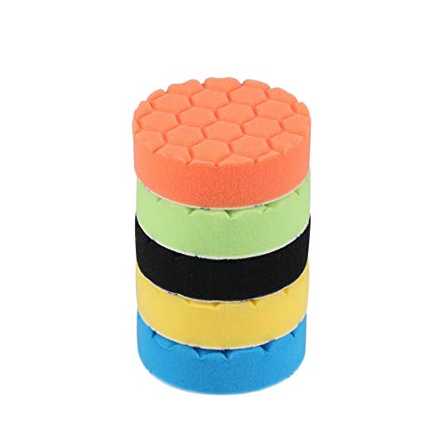 Lavino Spta 3 Inch (80mm) Buffing Pad Polishing Pad Buffer Polish Pads Kit for Car Polisher DIY Quality Select Color - (Color: Green)