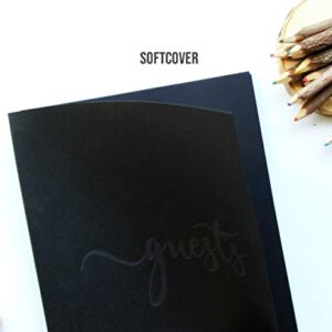 Wedding Guest Book Alternative, Guest Book Polaroid, 90 Black pages, Cardstock, Polaroid Guestbook with blank pages, Instax Guest Book For Wedding Photo Booth Props Black Guest Book Wedding.