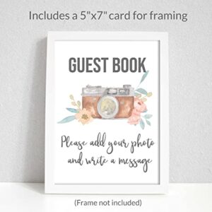 Wedding Guest Book Alternative, Guest Book Polaroid, 90 Black pages, Cardstock, Polaroid Guestbook with blank pages, Instax Guest Book For Wedding Photo Booth Props Black Guest Book Wedding.