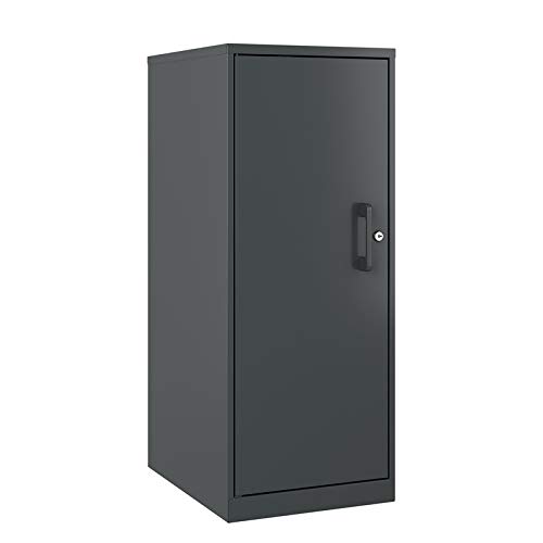 Hirsh Industries Space Solutions Metal 3 Shelf Personal Storage Locker Cabinet, Charcoal, Fully Assembled