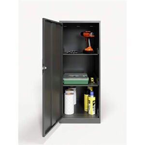 Hirsh Industries Space Solutions Metal 3 Shelf Personal Storage Locker Cabinet, Charcoal, Fully Assembled